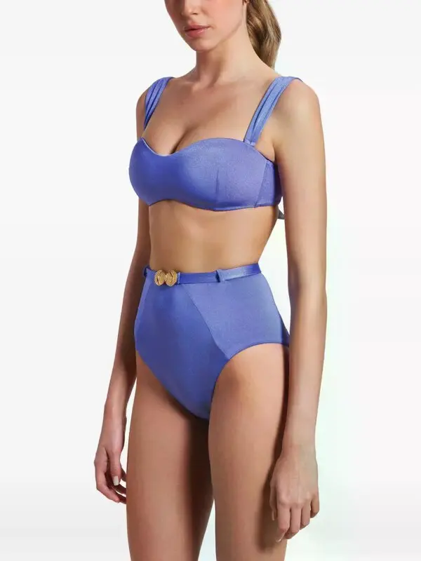 NOIRE SWIMWEAR Seashell Bandeau Bikini Set - Purple