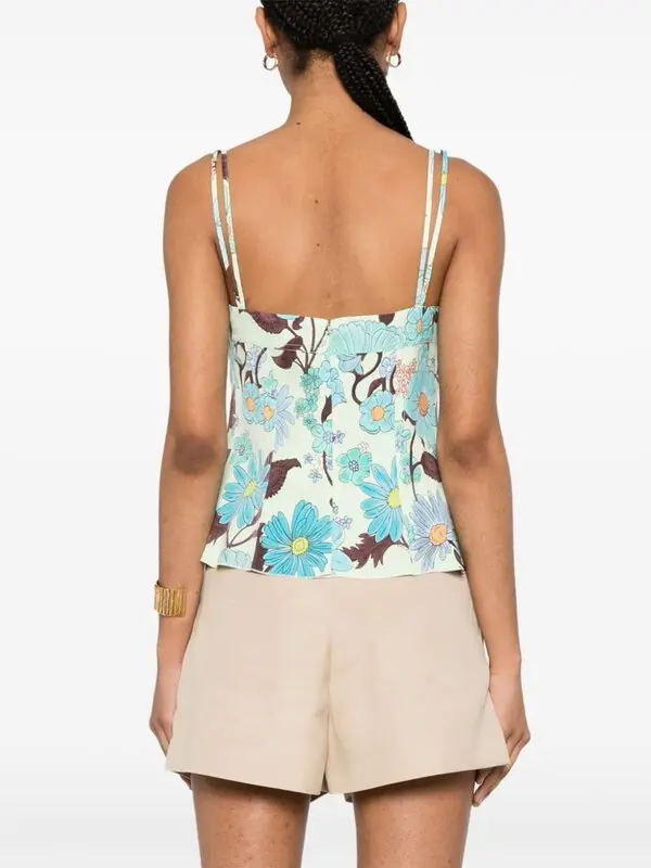 Stella McCartney Floral-print Peplum Top - Green