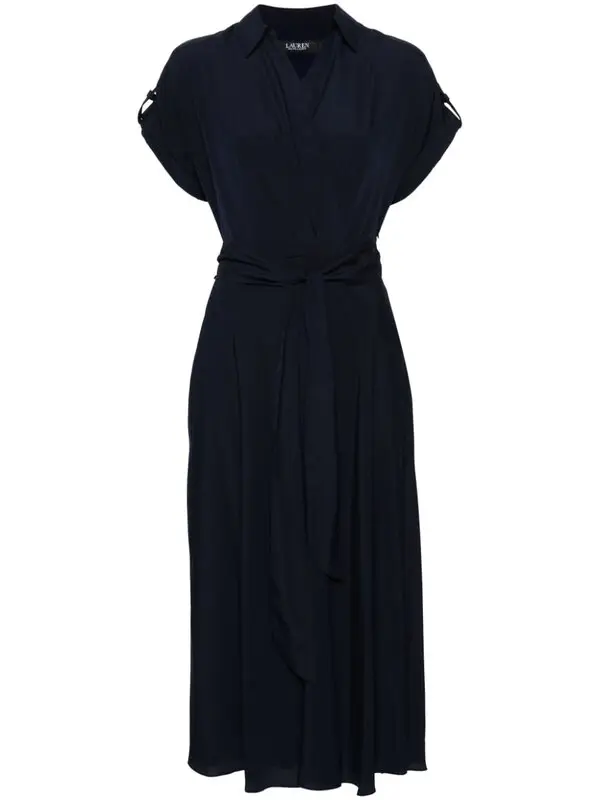 Ralph Lauren V-neck Georgette Midi Dress