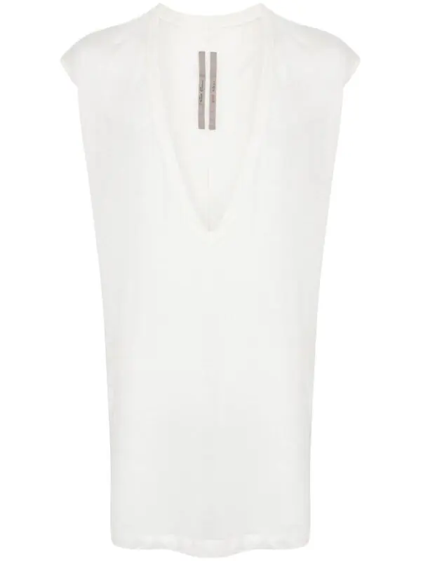 Rick Owens Dylan T Cotton Tank Top - White