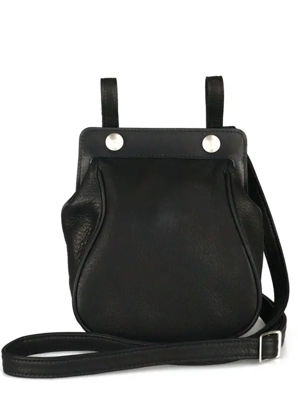 Yohji Yamamoto Leather Messenger Bag - Black