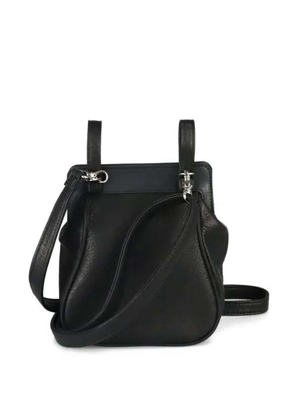 Yohji Yamamoto Leather Messenger Bag - Black | Editorialist