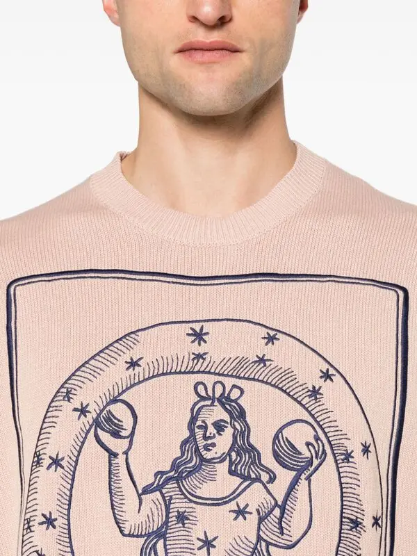Etro Motif-embroidered Cotton Jumper - Pink