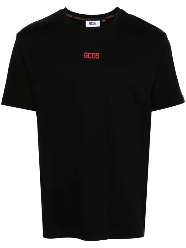 Gcds Logo-print Cotton T-shirt - Black