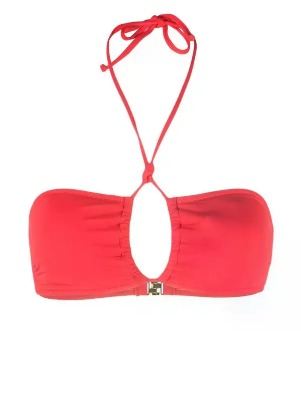 Moschino Halterneck Bikini Top - Red