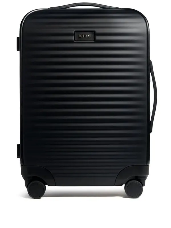 Zegna Logo-appliqué Suitcase - Black