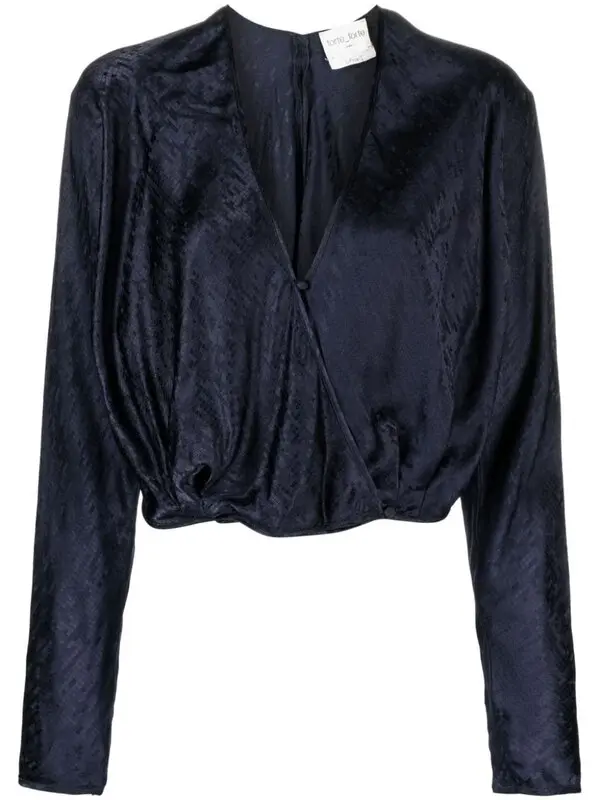 FORTE_FORTE Patterned Jacquard Blouse