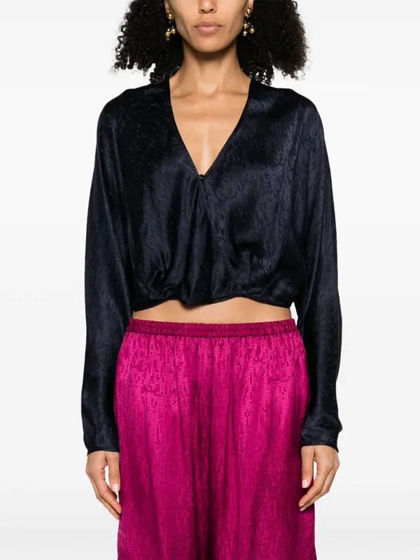 FORTE_FORTE Patterned Jacquard Blouse