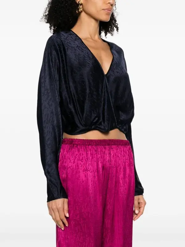 FORTE_FORTE Patterned Jacquard Blouse