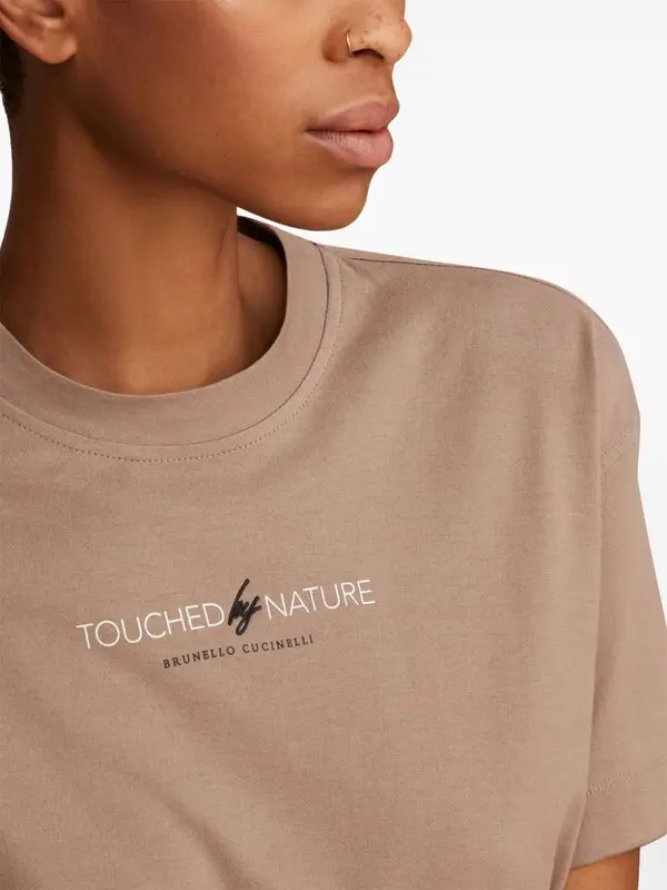 Brunello Cucinelli Slogan-print Cotton T-shirt
