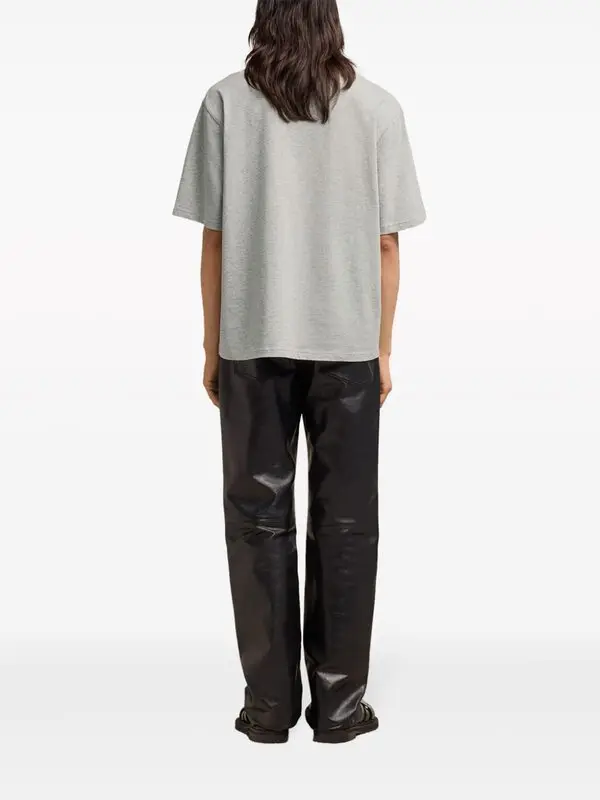 AMI Paris De Coeur Embroidered T-shirt - Grey