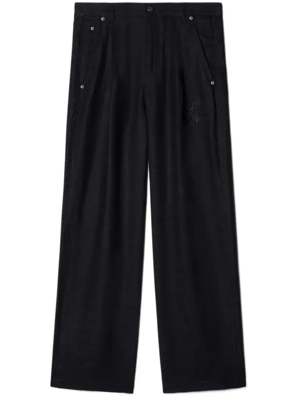 Off-White Wide-leg Linen Trousers