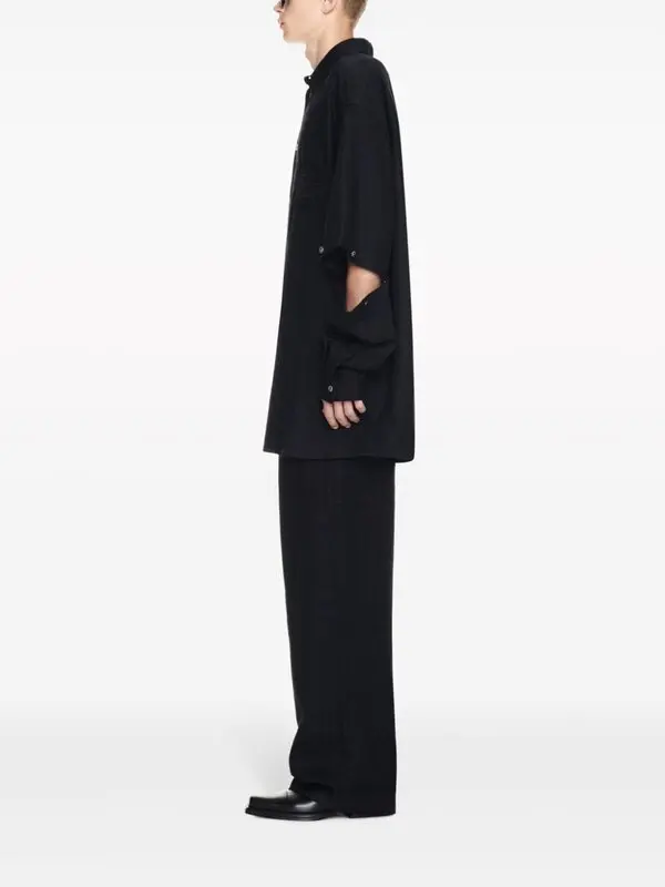 Off-White Wide-leg Linen Trousers