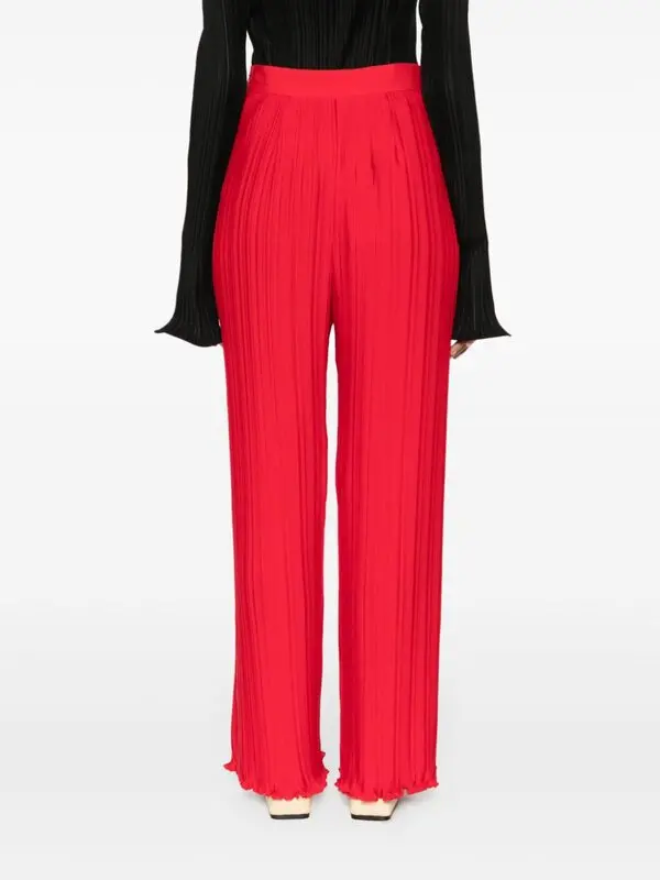 LANVIN Straight-leg Pleated Trousers - Red
