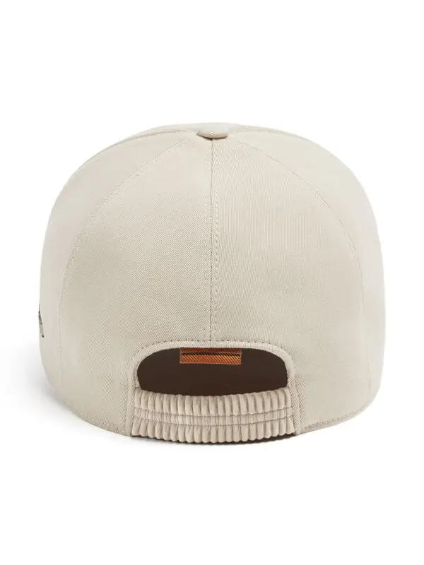 Zegna Logo-plaque Cotton-blend Cap