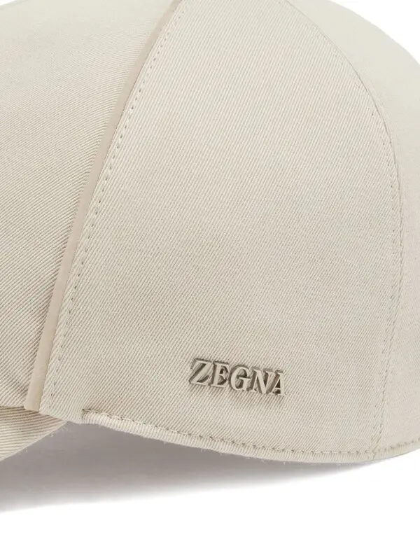 Zegna Logo-plaque Cotton-blend Cap
