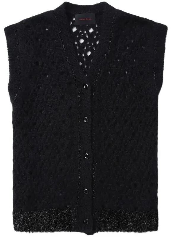 Simone Rocha Pointelle-knit Cardigan