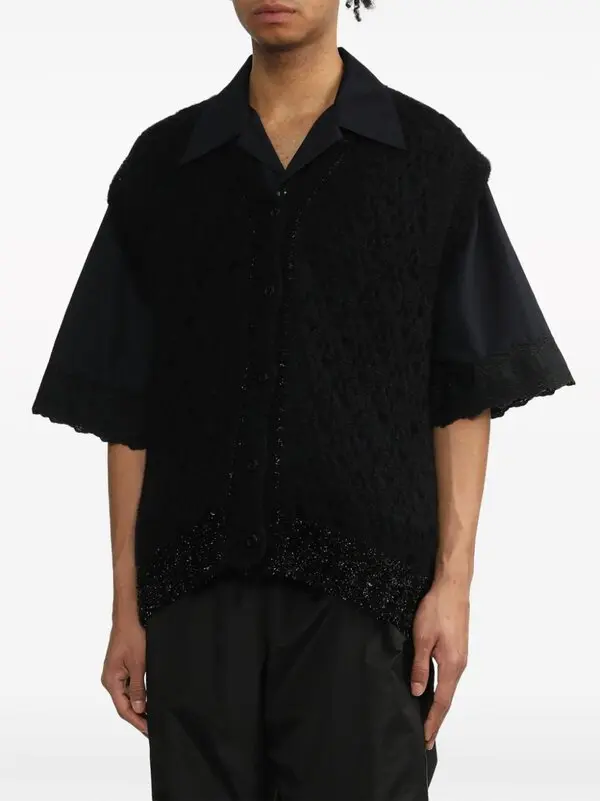 Simone Rocha Pointelle-knit Cardigan