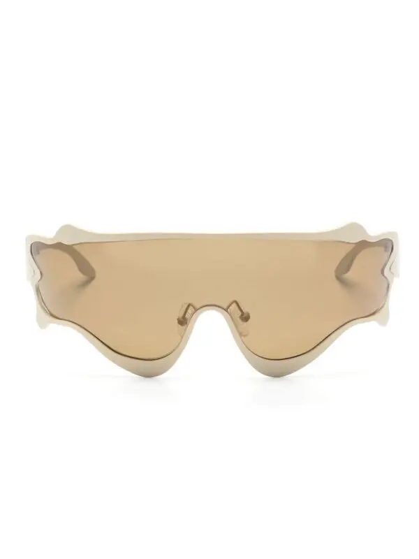 Henrik Vibskov Octane Shield-frame Sunglasses - Neutrals