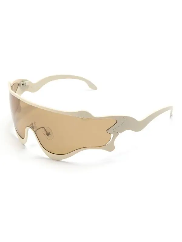 Henrik Vibskov Octane Shield-frame Sunglasses - Neutrals