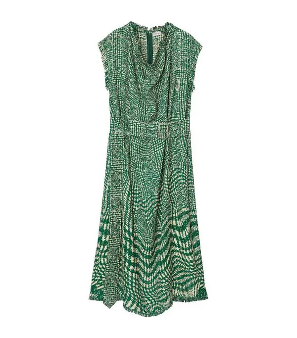 Burberry Exclusive Warped Houndstooth Print Dress