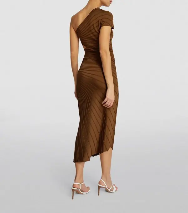 Cult Gaia Knitted Lurenz Midi Dress - Brown | Editorialist