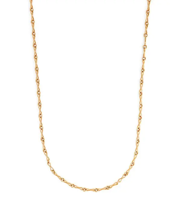 AZLEE Small Yellow Circle Link Chain Necklace - Gold