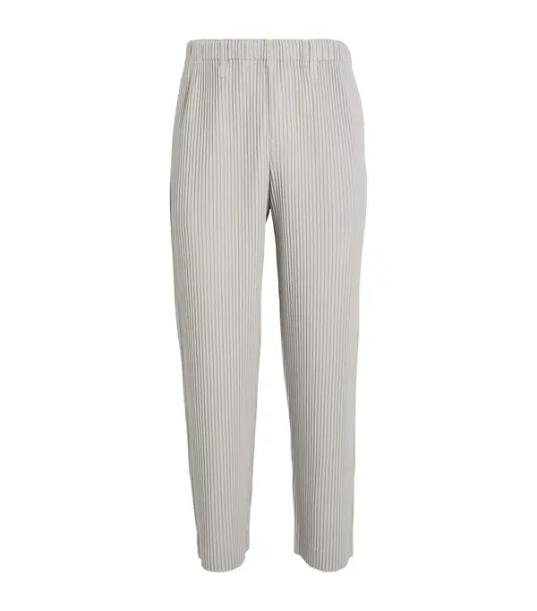 Issey Miyake Pleated Slim Trousers - Grey