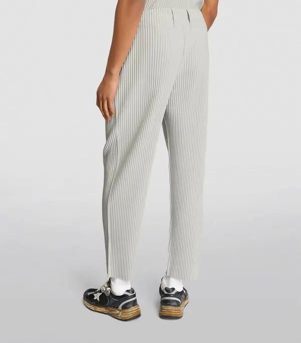 Issey Miyake Pleated Slim Trousers - Grey