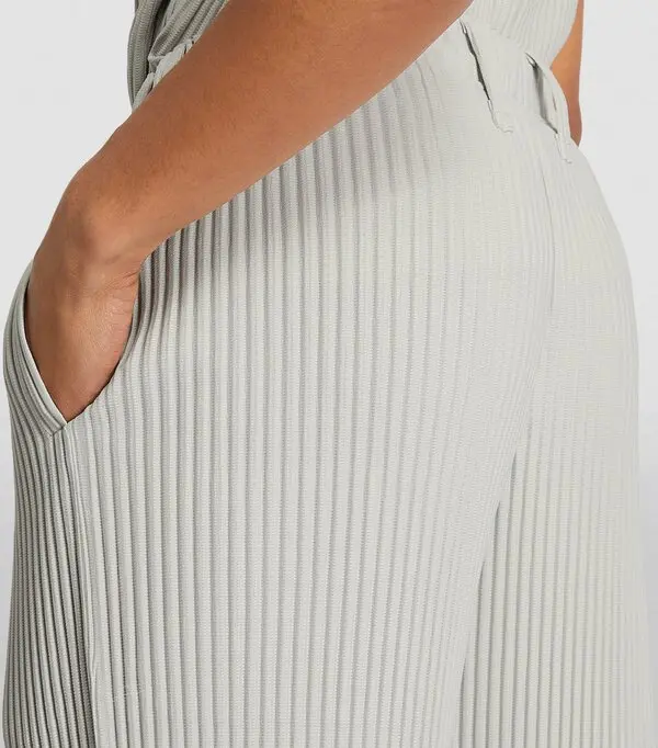 Issey Miyake Pleated Slim Trousers - Grey
