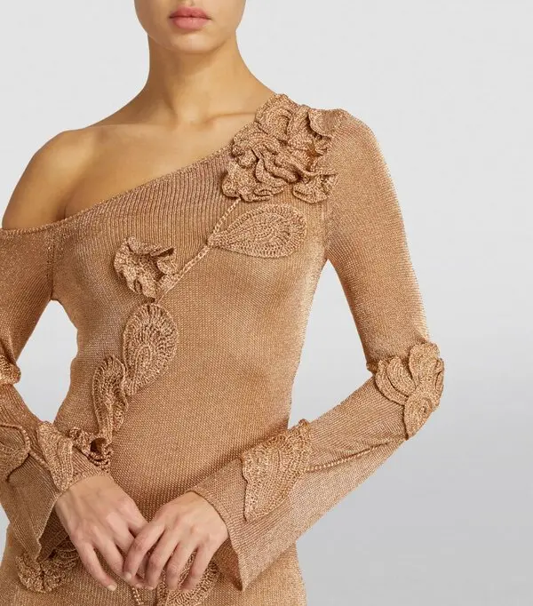 Cult Gaia Knitted Bowie Mini Dress In Beige - 10% Off | Editorialist