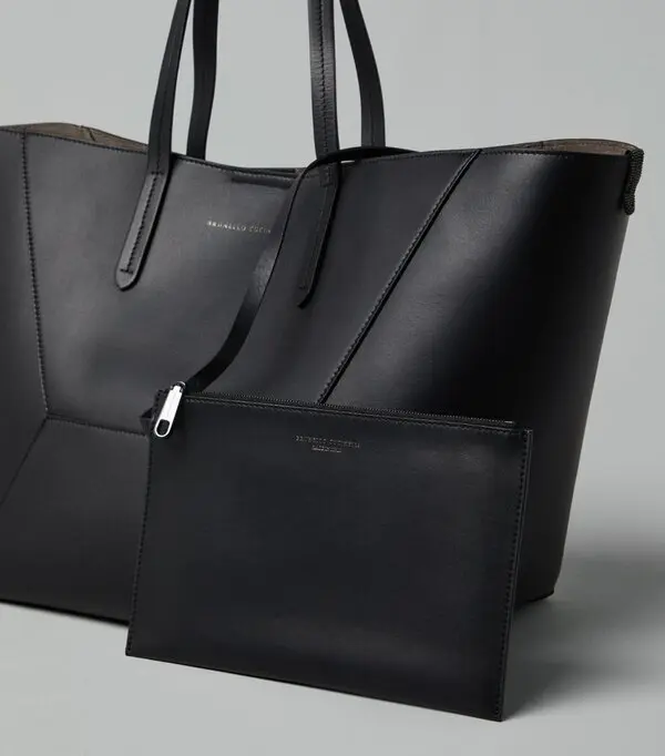 Brunello Cucinelli Calfskin Shopper Bag