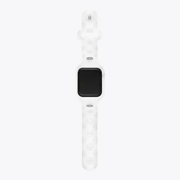 Tory Burch T Monogram Band For Apple Watch - White