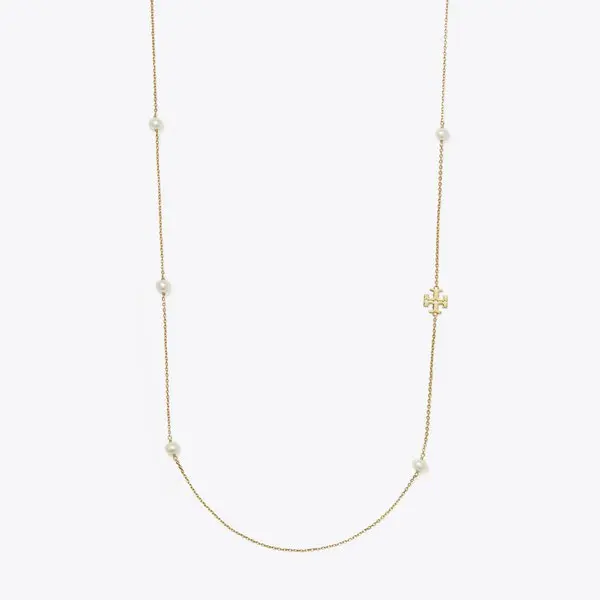 Tory Burch Moondance Long Pearl Necklace - Tory Gold/pearl