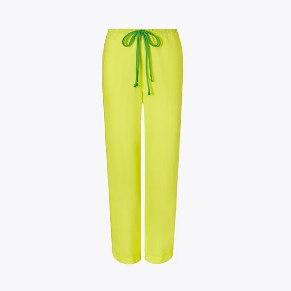 Tory Burch Linen Beach Pant - Bright Lemon Lime