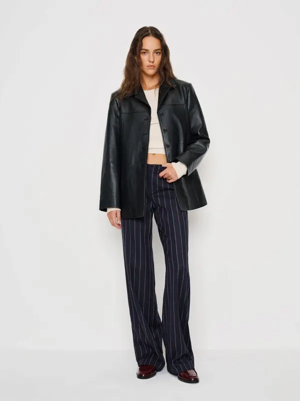 REFORMATION Vida Low Rise Pant - Blue