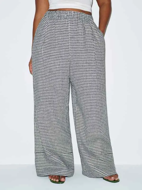REFORMATION Linen Wide Leg Pants - Black