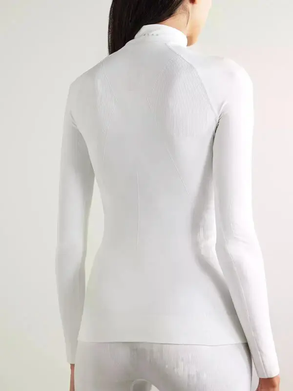 Falke Maximum Warm Stretch-jersey Turtleneck Top - White