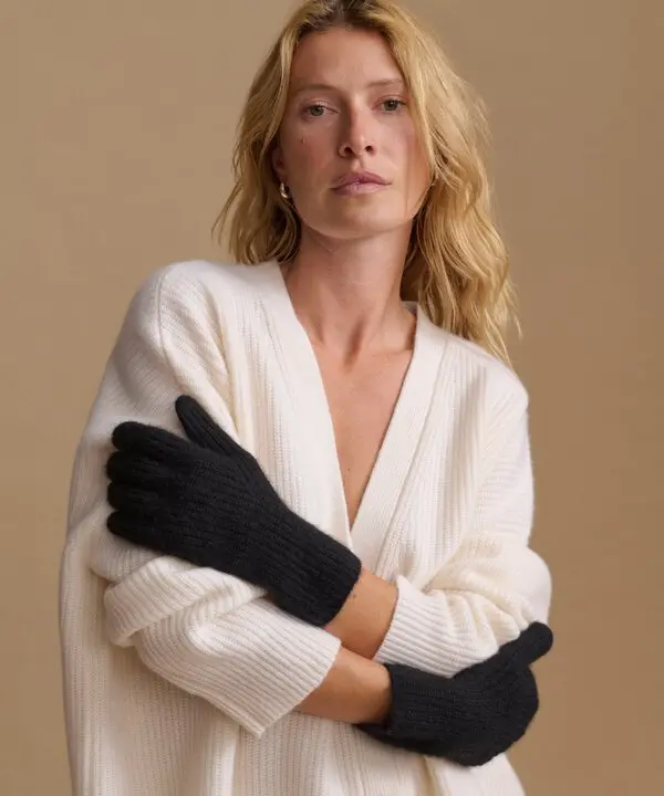 Jenni Kayne Cashmere Alpine Gloves - Black