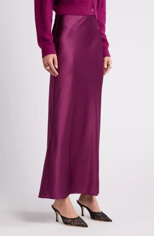 OPEN EDIT Bias Cut Maxi Skirt - Purple Magenta