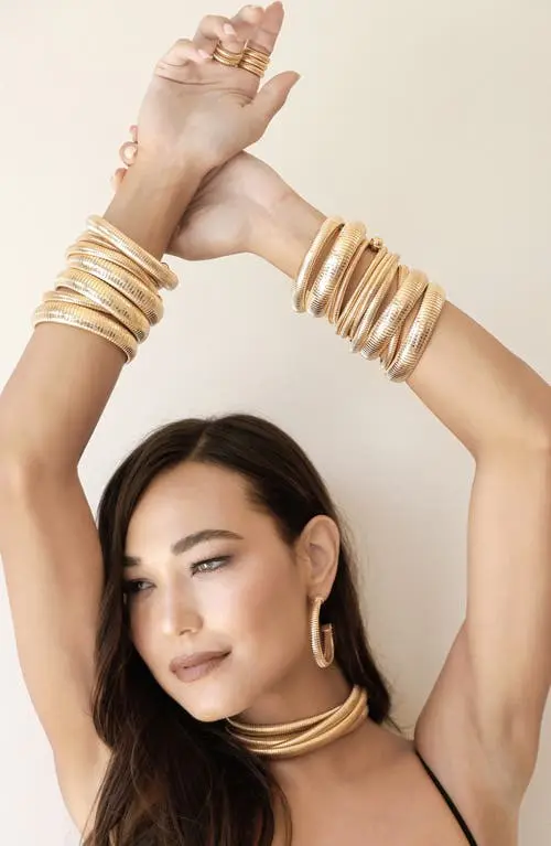 Ettika Set Of Three Cuff Bracelets - Gold