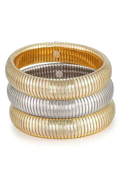 Ettika Set Of Three Cuff Bracelets - Mixed Metal