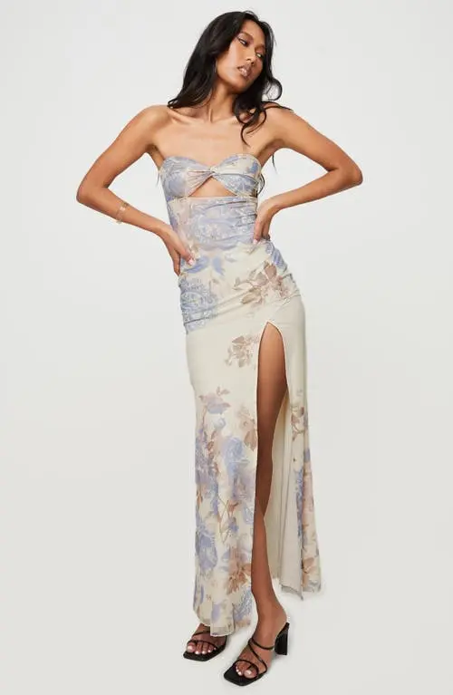 Princess Polly Kyanne Strapless Cutout Maxi Dress