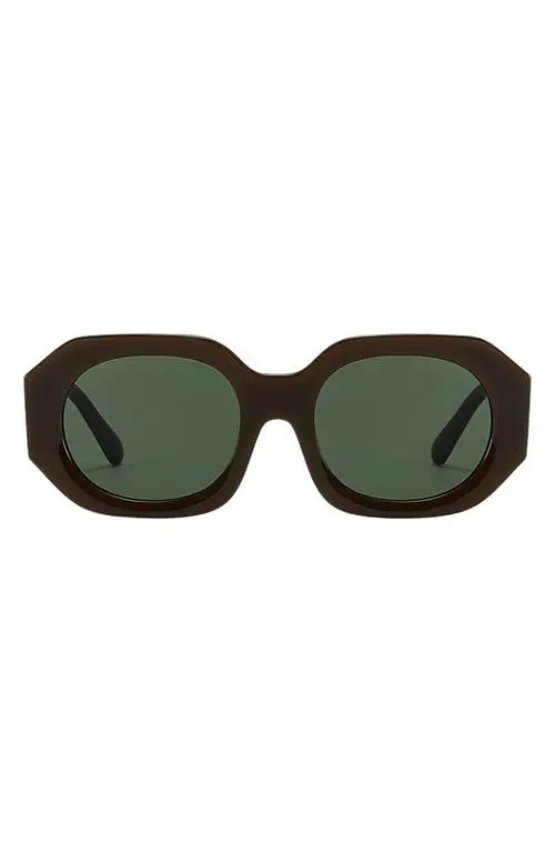 FIFTH & NINTH Dixie Geometric Sunglasses - Brown/green