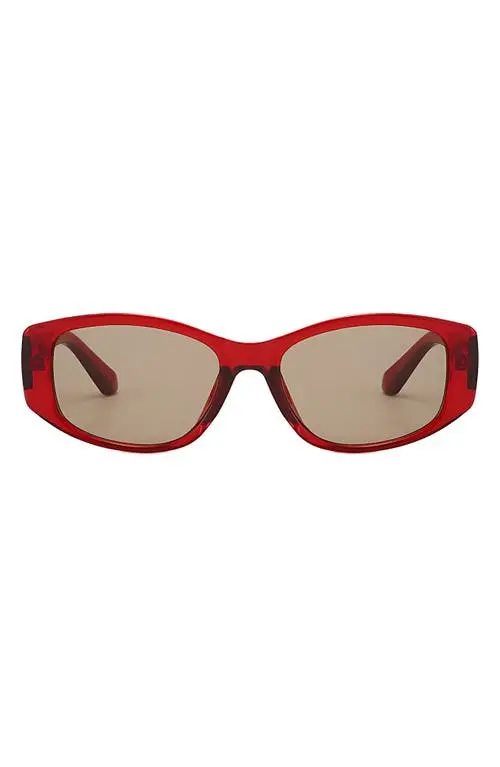 FIFTH & NINTH Geometric Sunglasses - Red / Brown