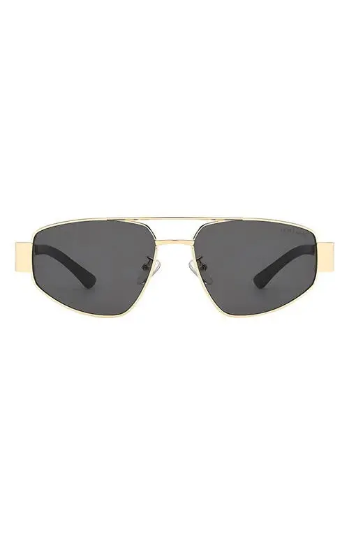 FIFTH & NINTH 58mm Polarized Aviator Sunglasses - Gold / Black