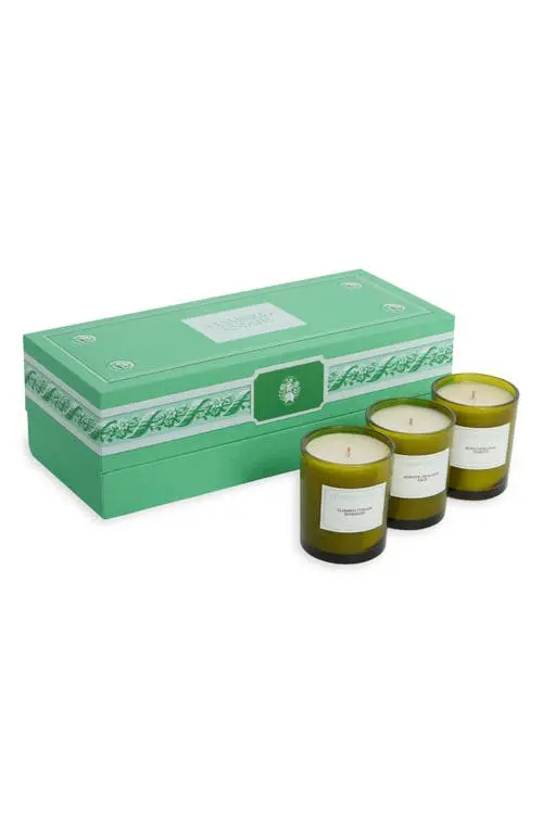 FLAMINGO ESTATE The Mini Three Sisters Candle Set - Green