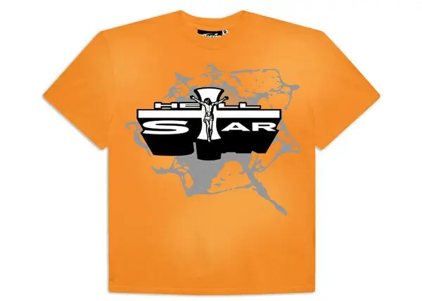 HELLSTAR Jesus T-shirt - Orange