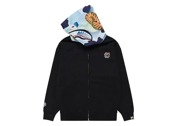 A BATHING APE X Bored Ape Yacht Club Shark Full Zip Hoodie - Black
