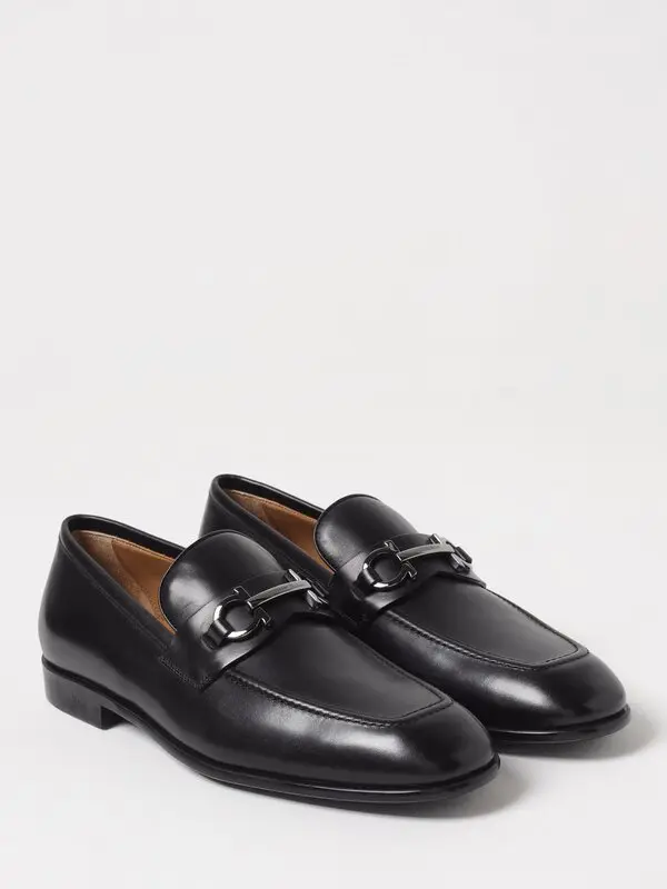 FERRAGAMO Loafers With Horsebit Detail - Black